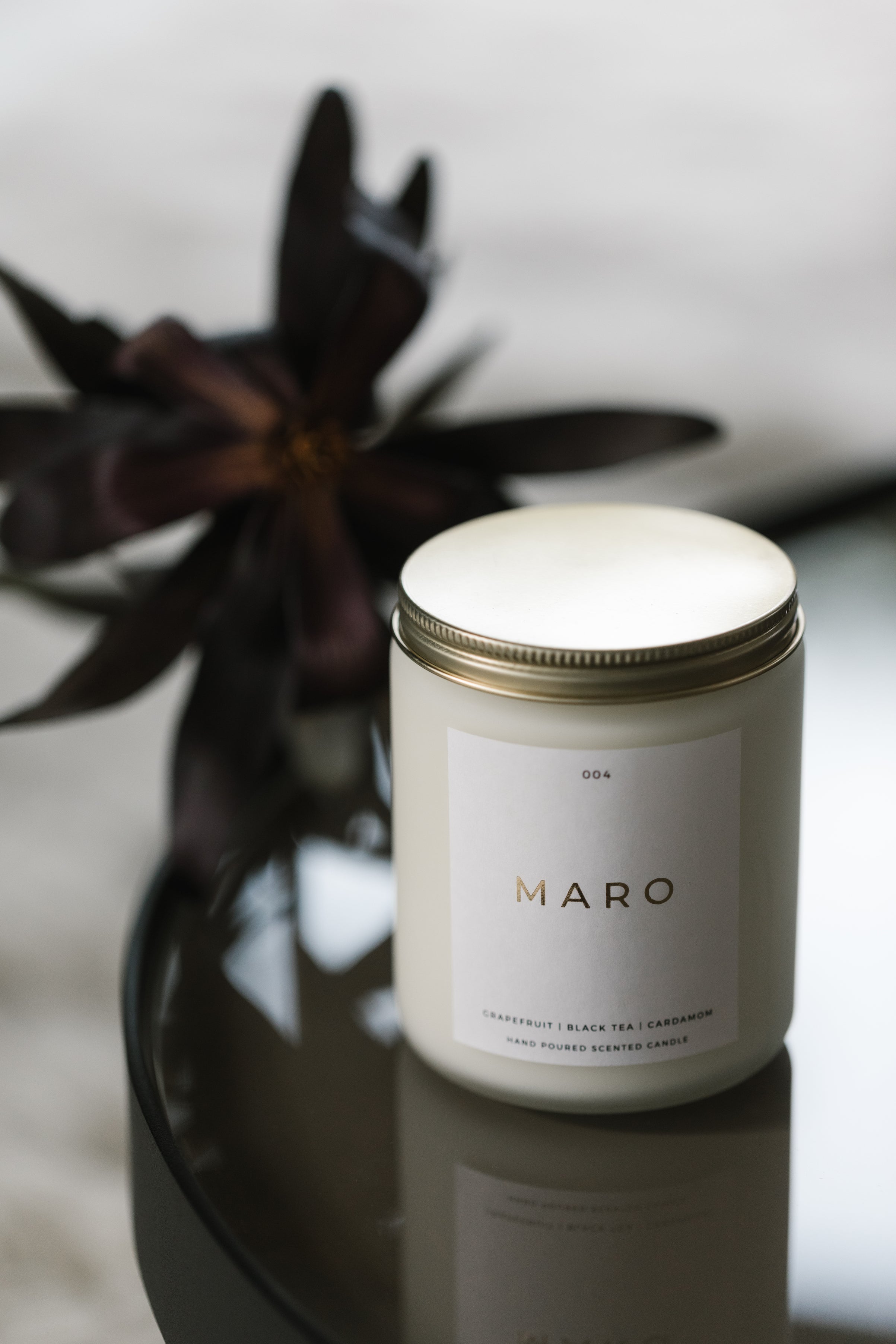 004 Grapefruit I Black tea I Cardamom – MARO CANDLES